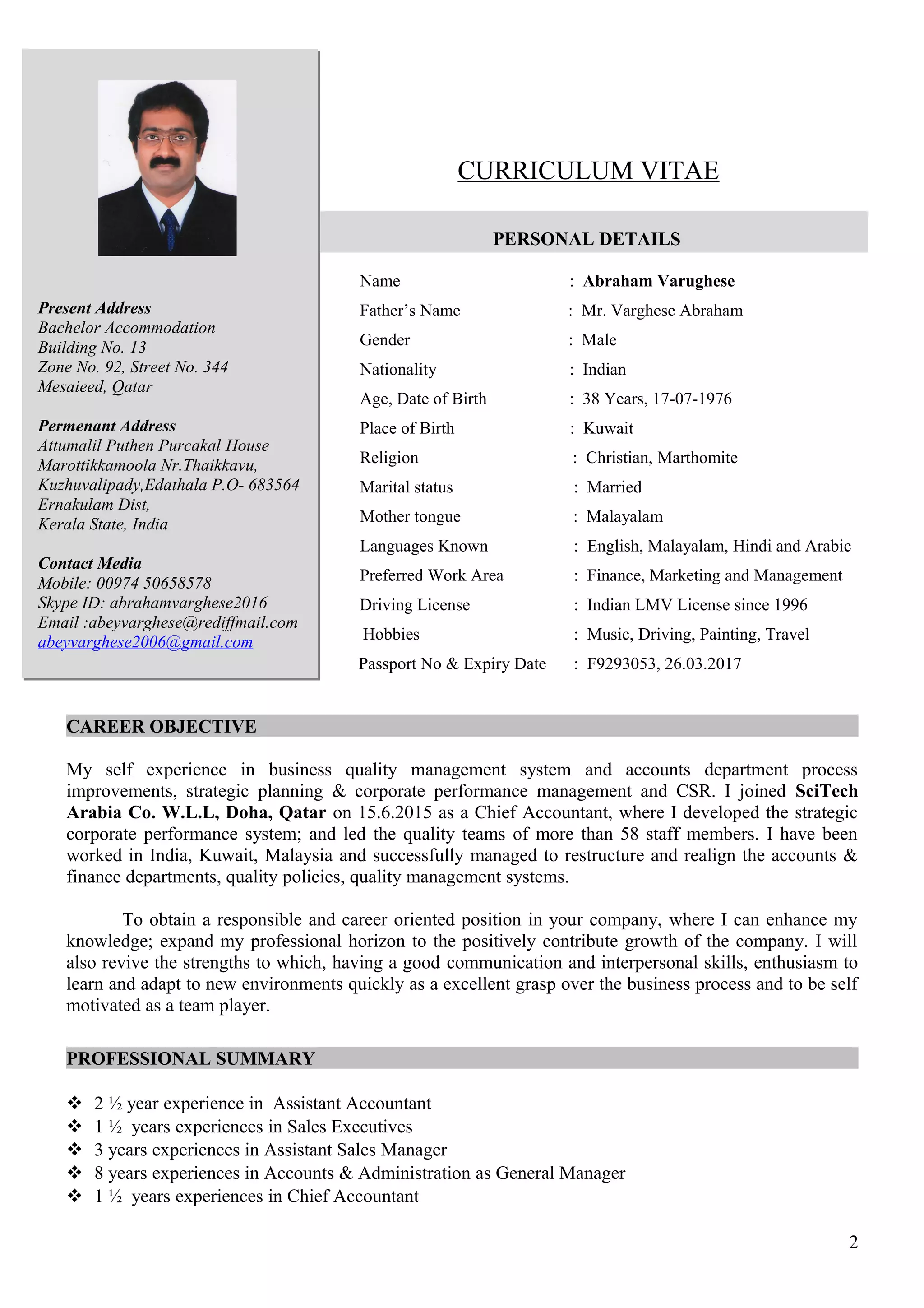 Abraham_Resume_Doha_2015 with Title | DOC