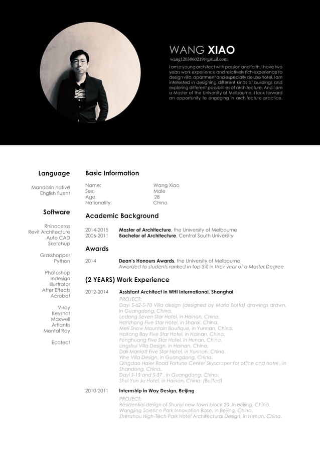 Wang Xiao's CV | PDF