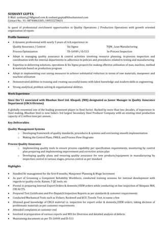 Resume_sushant (2) | PDF
