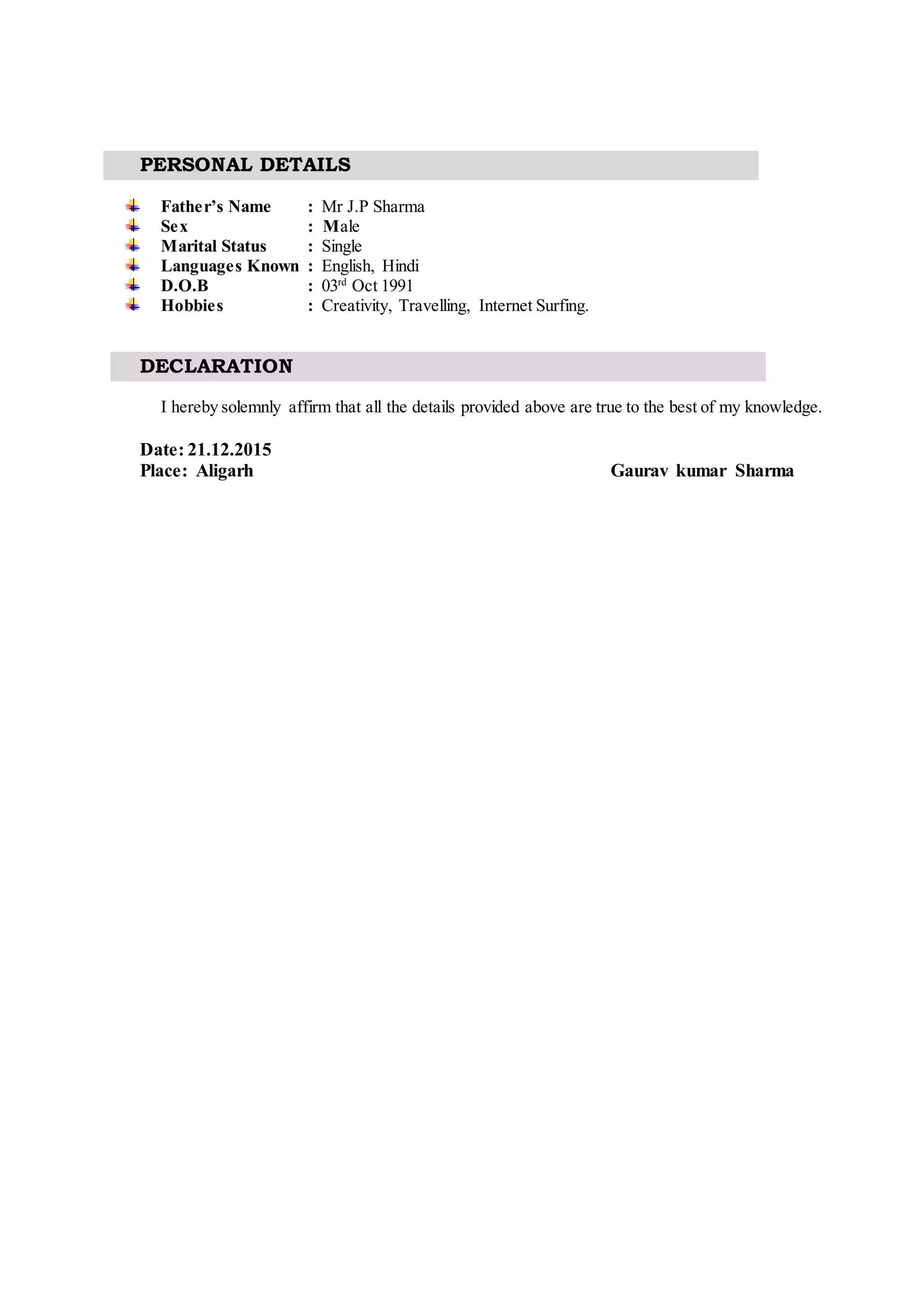 Gaurav Sharma | DOCX | Technology & Computing