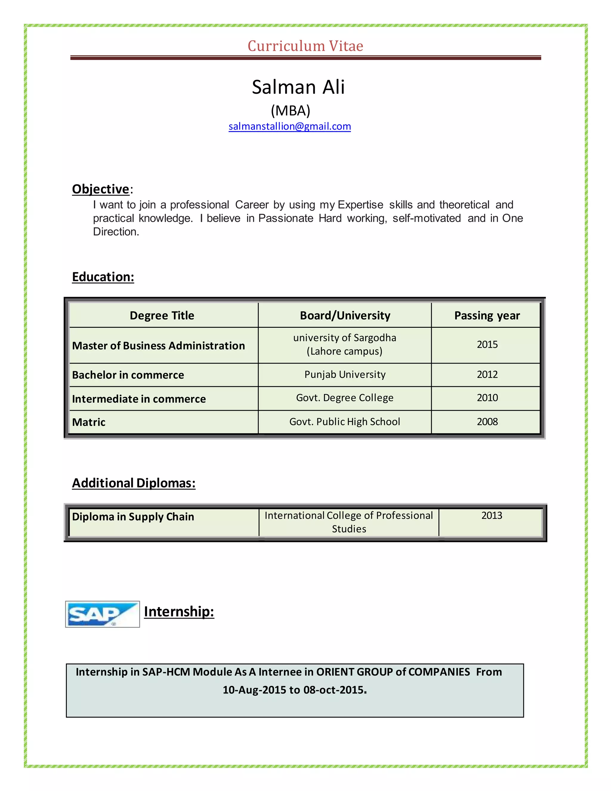 Resume salman | DOCX