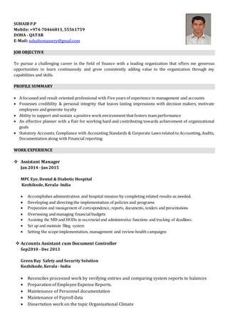suhaib cv | DOCX