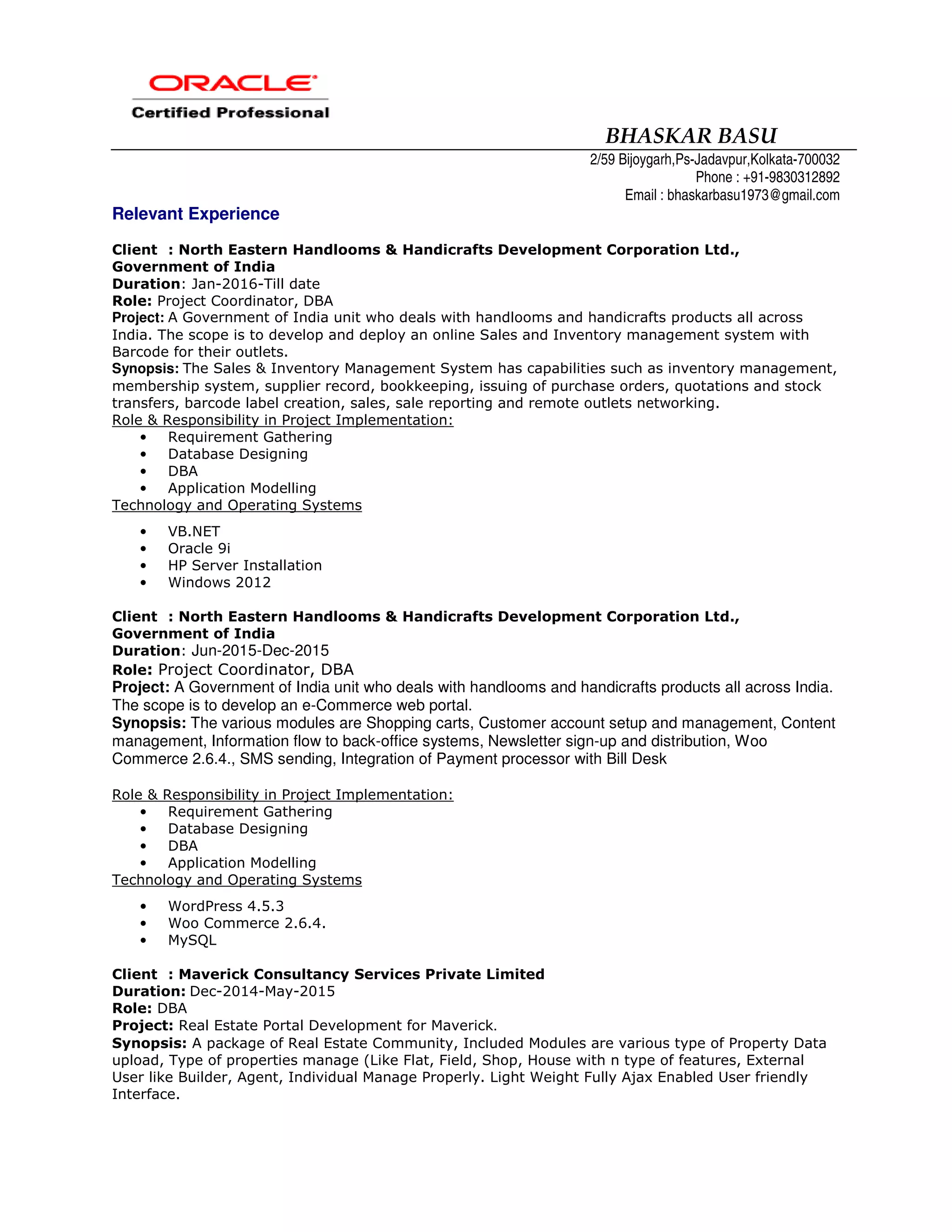 Resume_Bhaskar_Basu | PDF