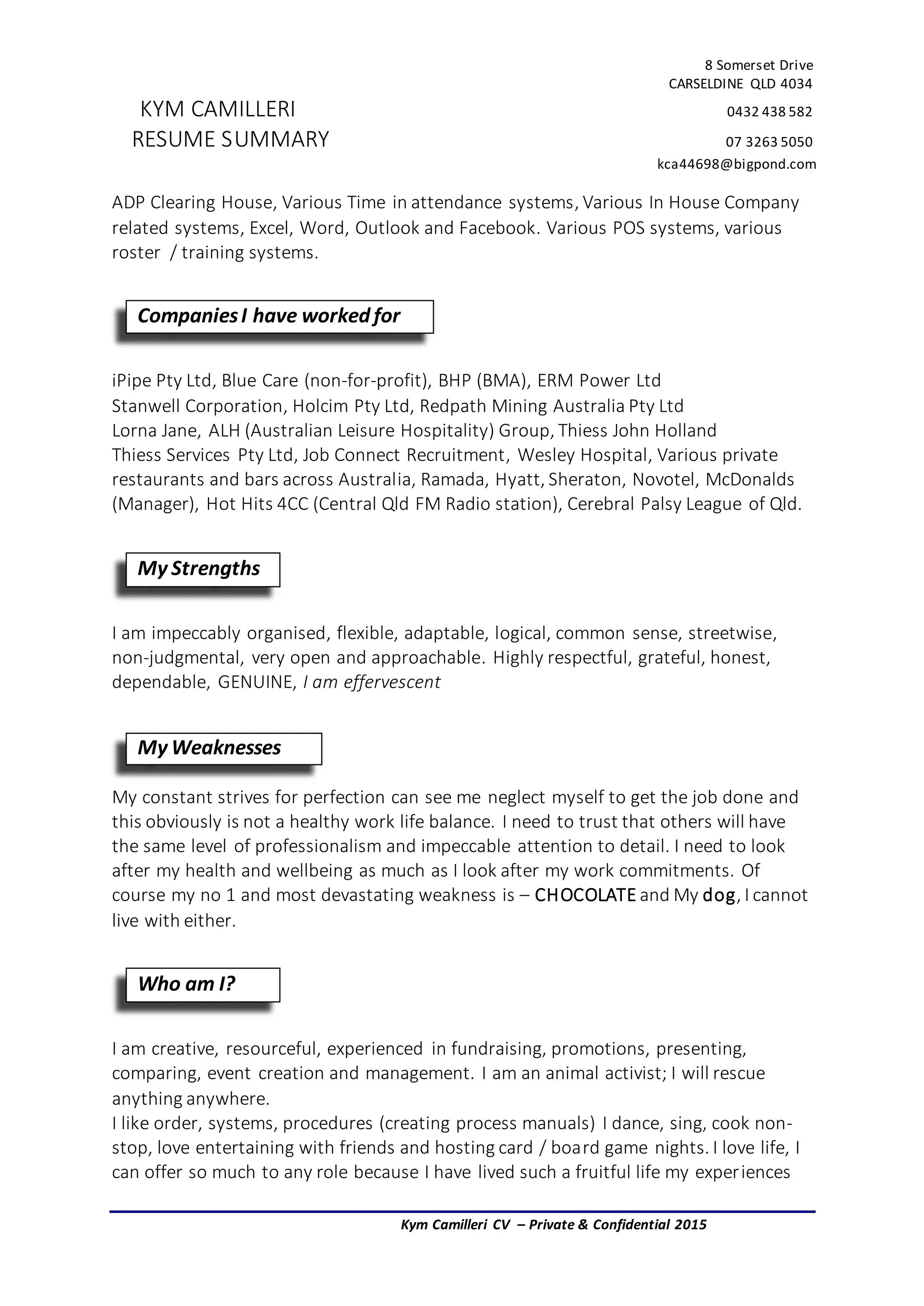 Resume Summary | DOCX