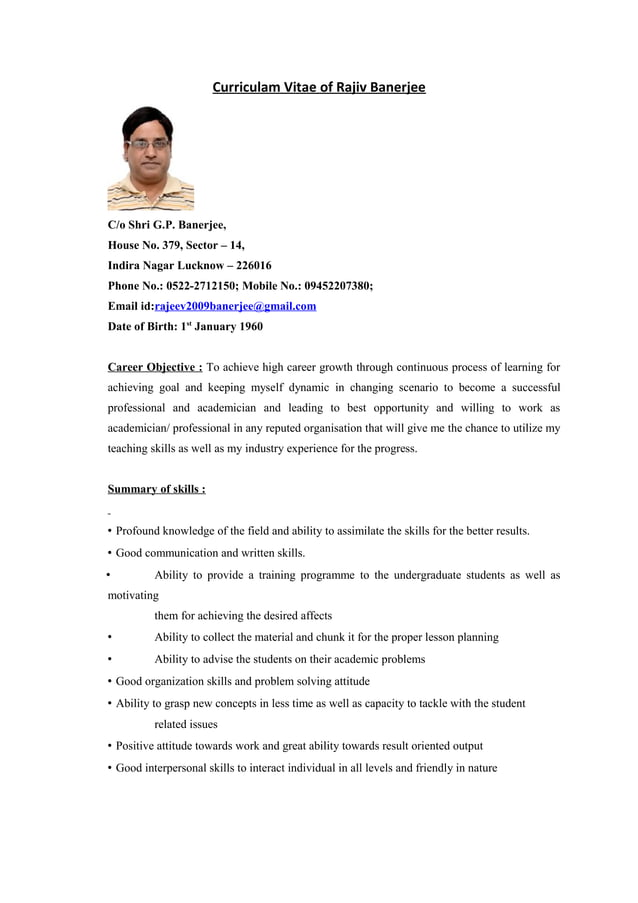 RAJIV RESUME NEW | PDF