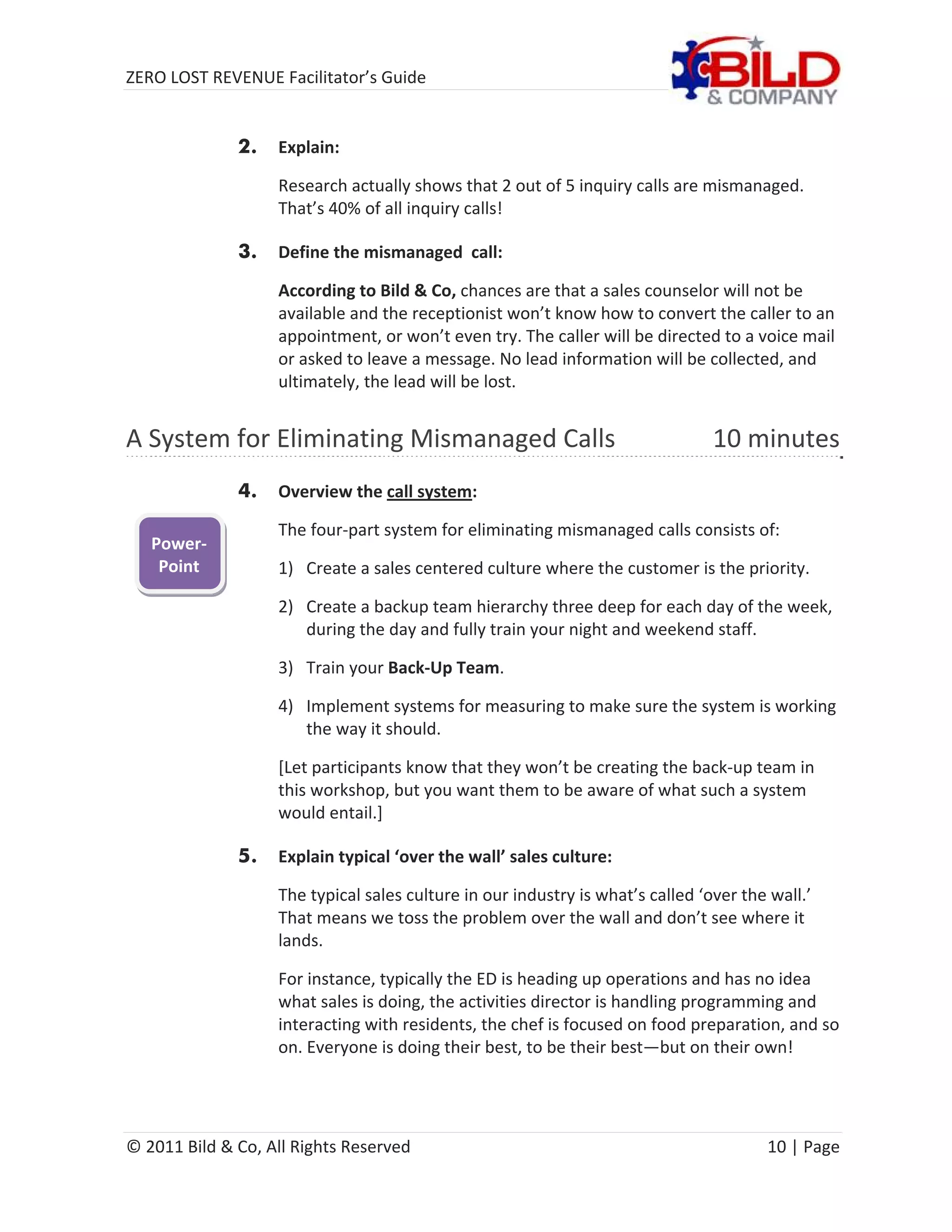 BILD Facilitator Guide sample | PDF