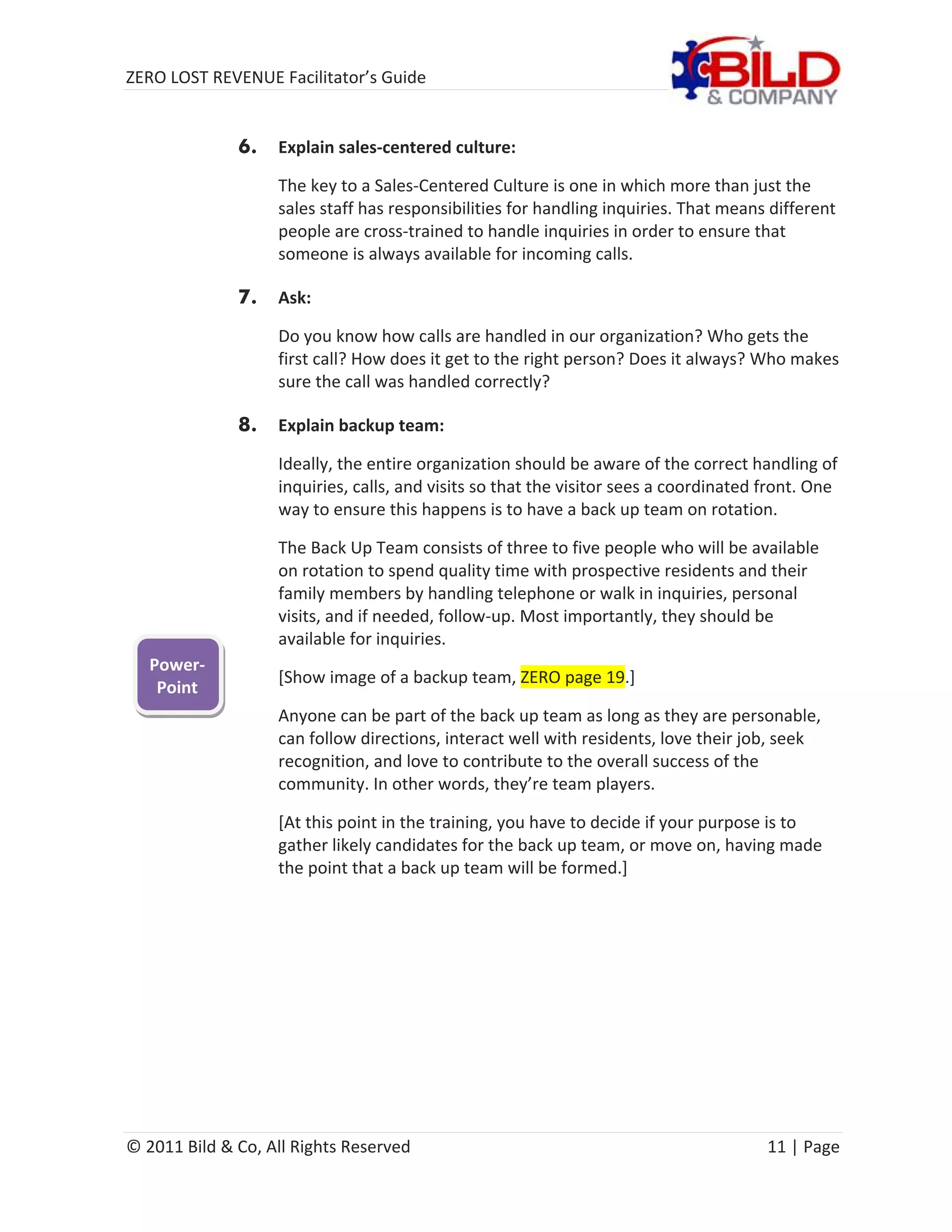 BILD Facilitator Guide sample | PDF