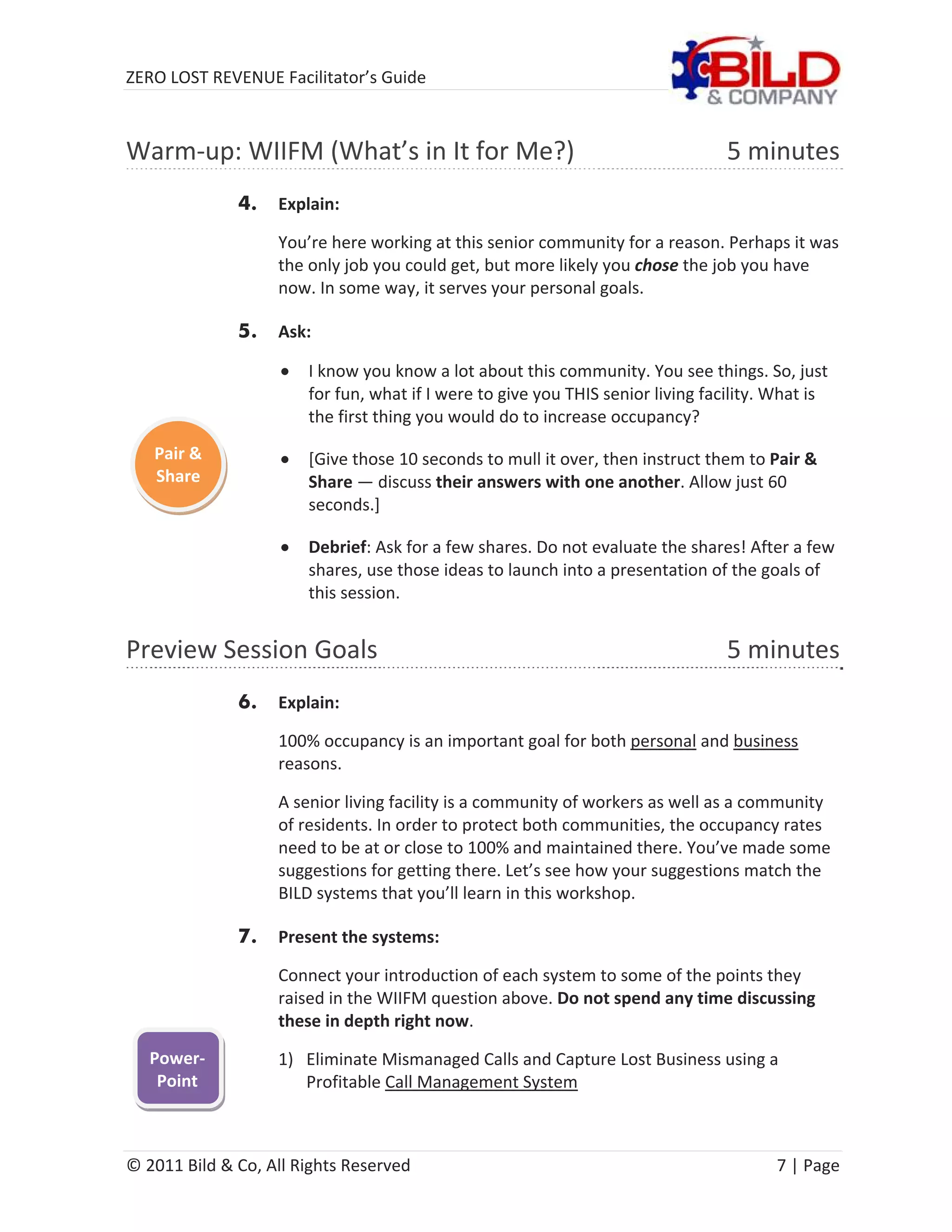 BILD Facilitator Guide sample | PDF