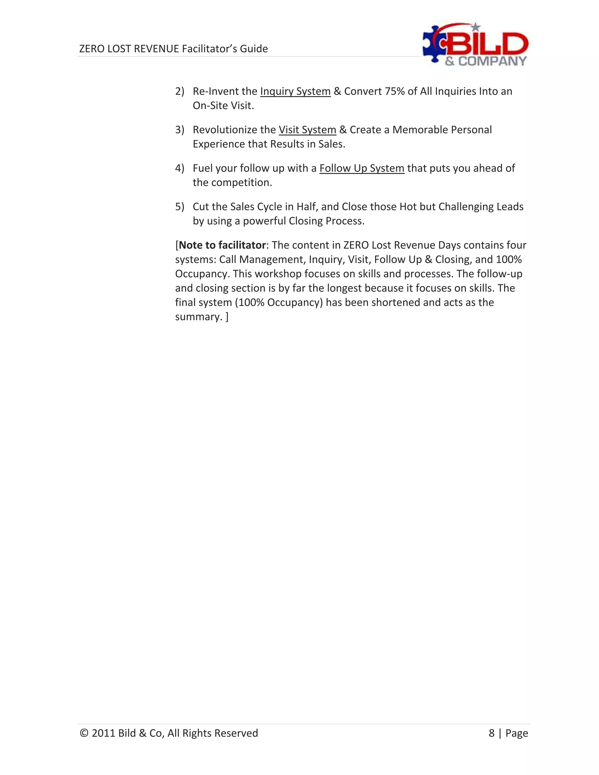 BILD Facilitator Guide sample | PDF