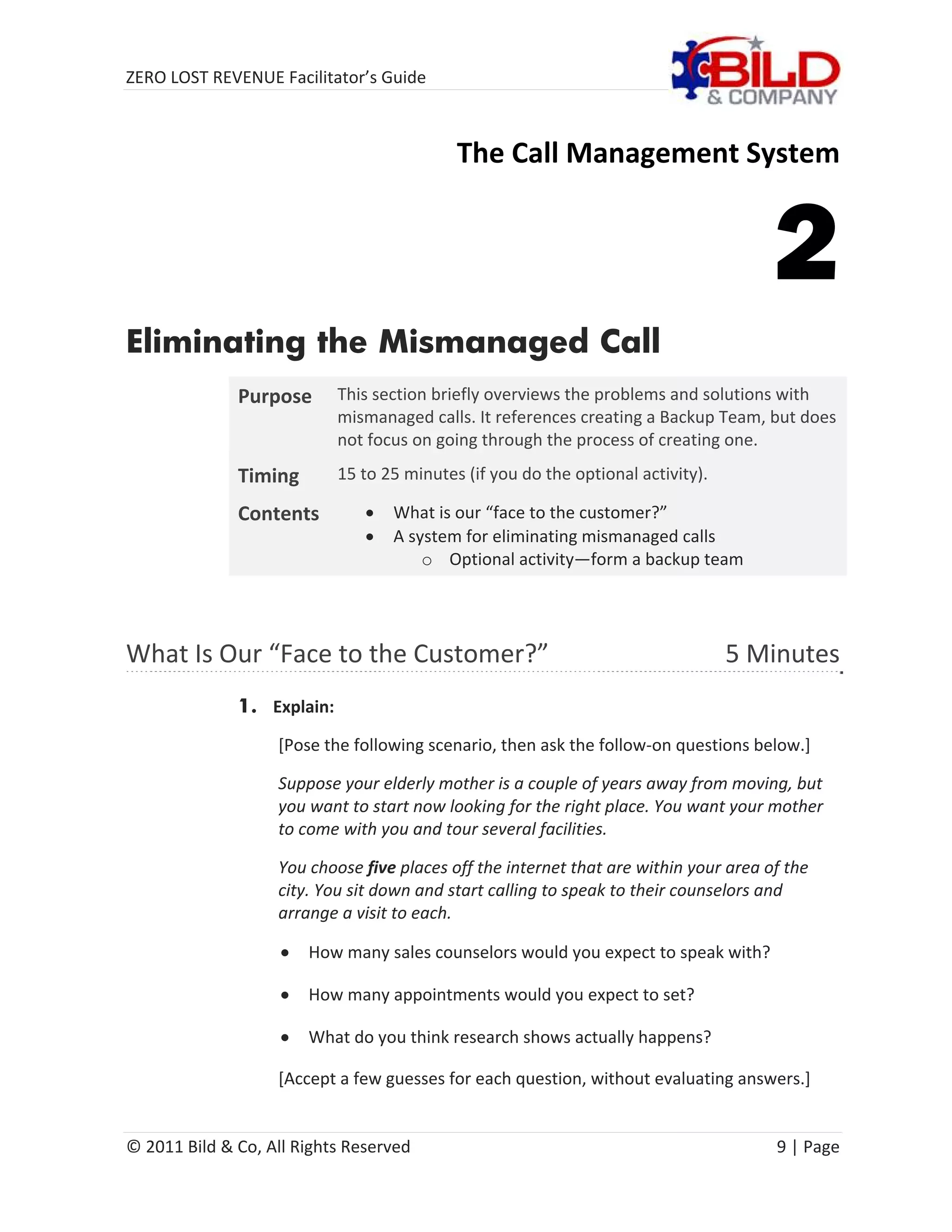 BILD Facilitator Guide sample | PDF