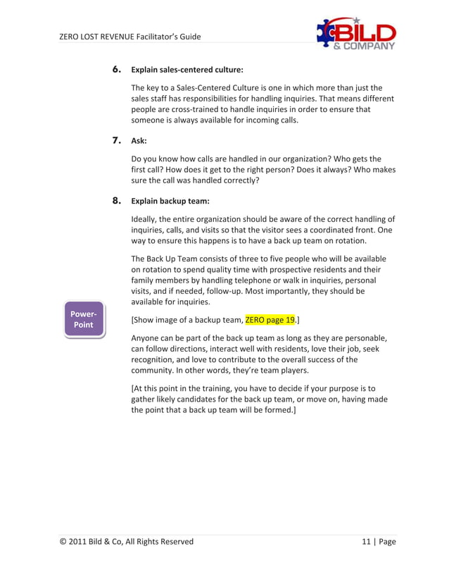 BILD Facilitator Guide sample | PDF | Business | Business and Finance