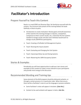 BILD Facilitator Guide sample | PDF