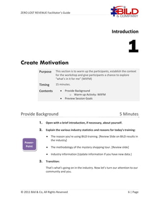 BILD Facilitator Guide sample | PDF