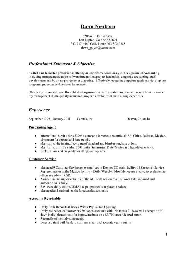 Dawn Guyer Resume Word Doc | PDF