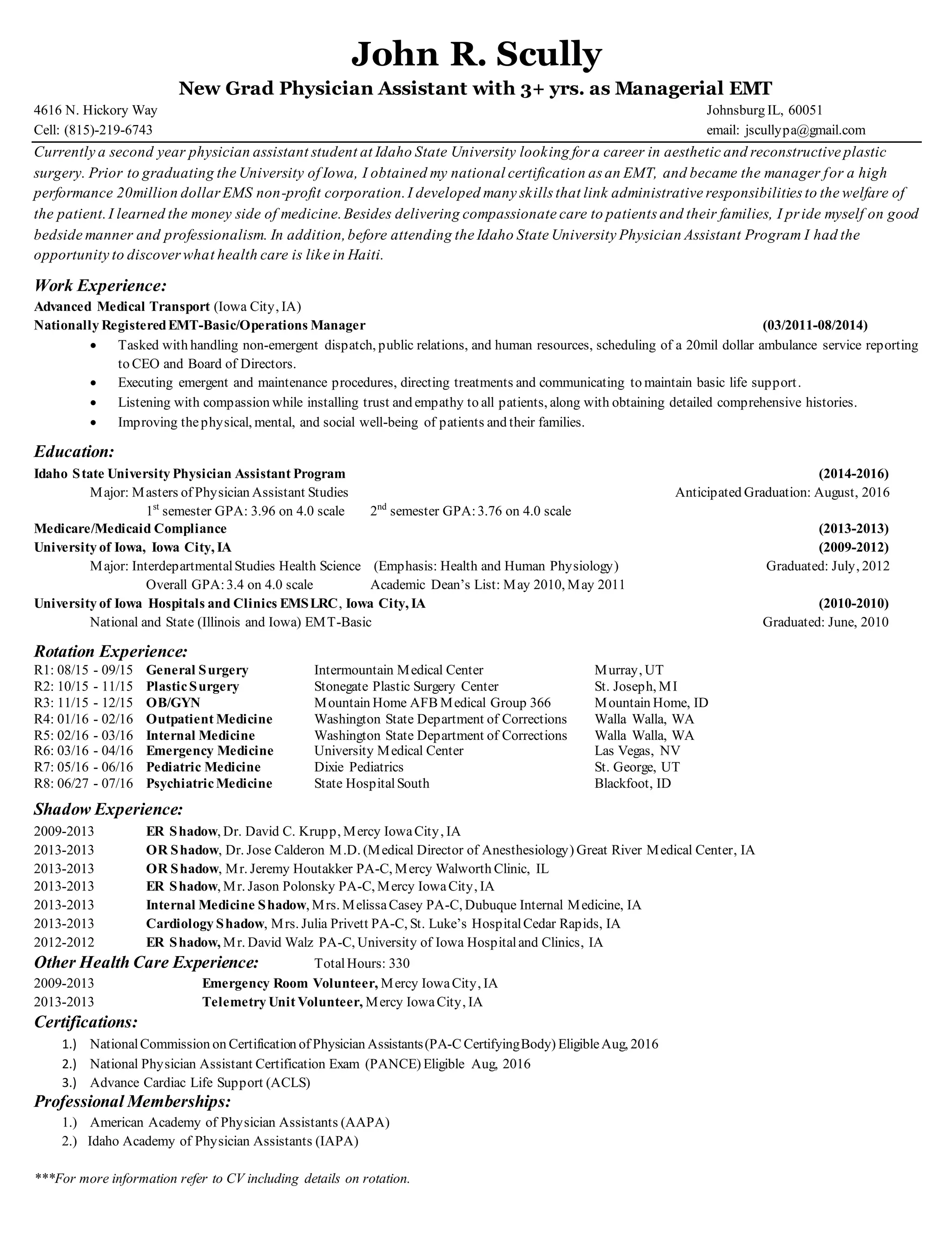 Resume (no cover) s pic c CV attachment | DOCX