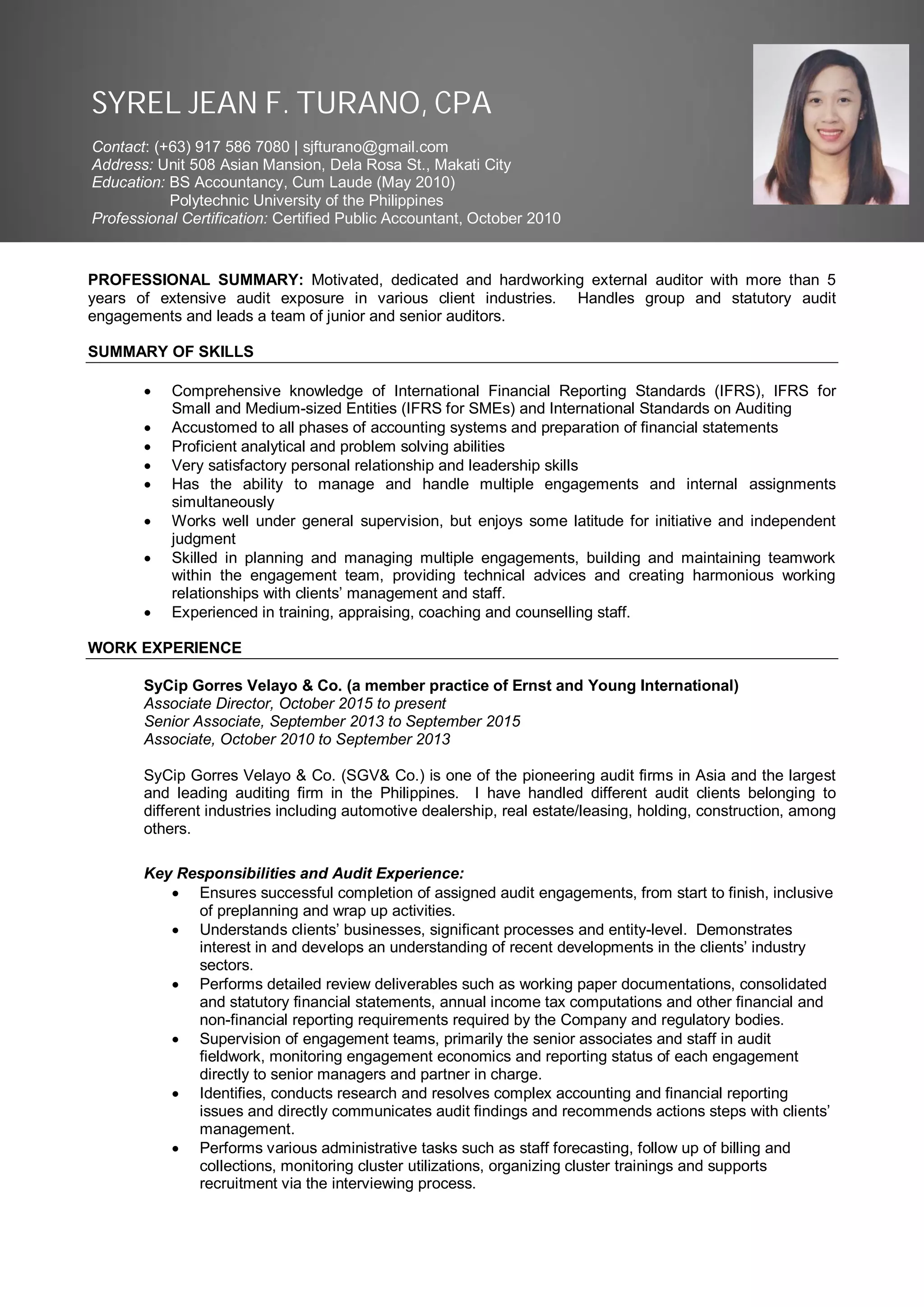 Resume of Syrel Jean Turano | PDF