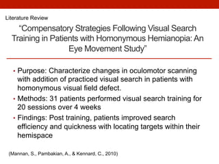 Vision Deficits Post-Stroke In-Service | PDF