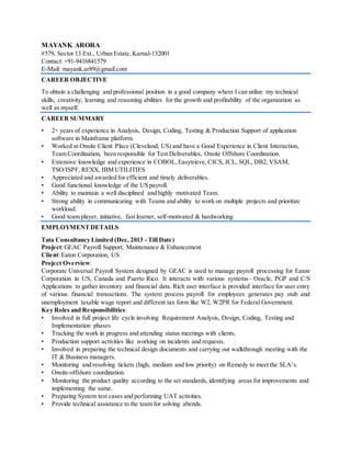 Mayank Final Resume | PDF
