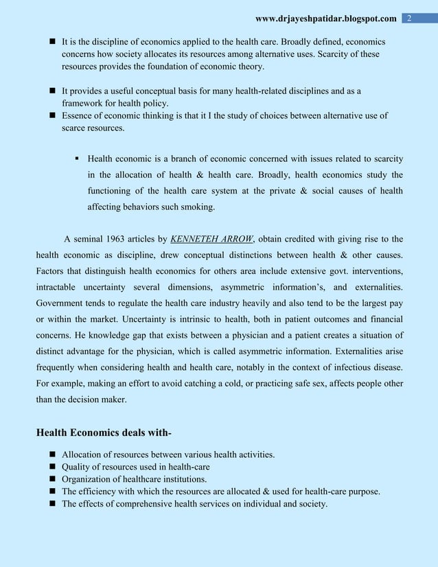 Health economics | PDF