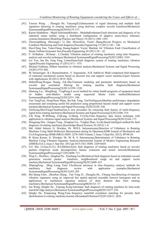 Condition Monitoring of Rotating Equipment Considering the Cause and Effects of Vibration: A ...