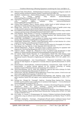 Condition Monitoring of Rotating Equipment Considering the Cause and Effects of Vibration: A ...