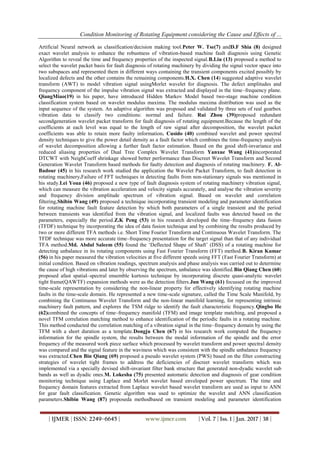 Condition Monitoring of Rotating Equipment Considering the Cause and Effects of Vibration: A ...