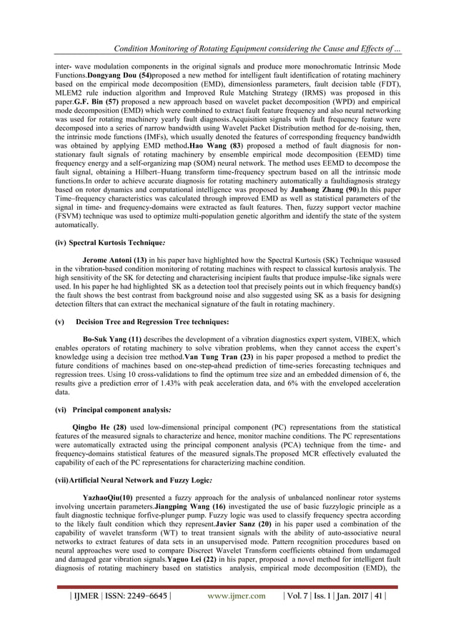 Condition Monitoring of Rotating Equipment Considering the Cause and Effects of Vibration: A ...