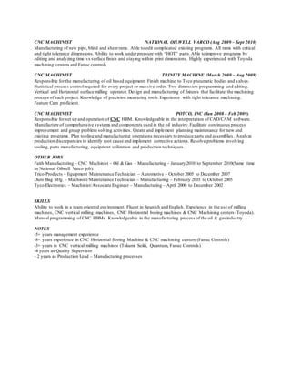 OIL & GAS RESUME | DOCX