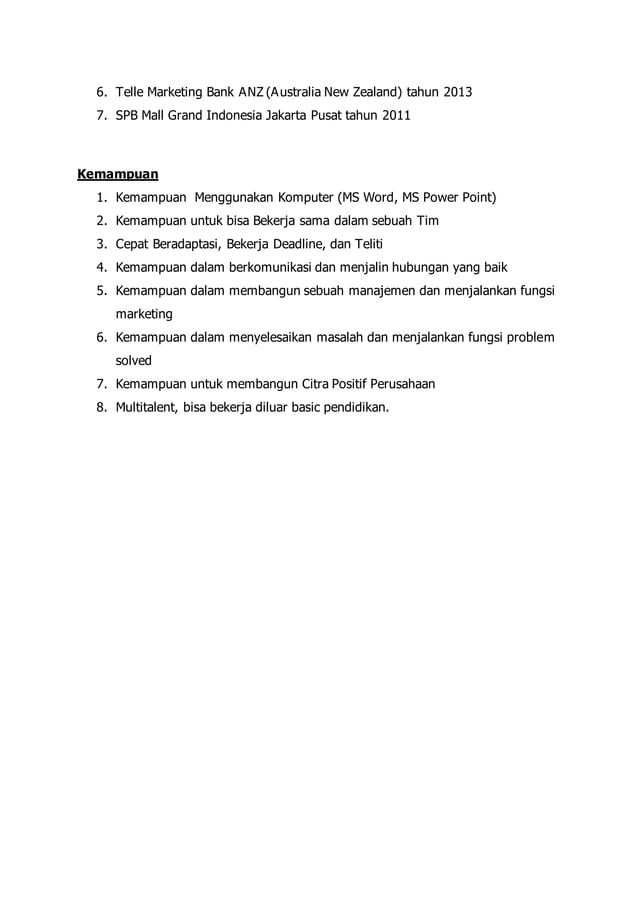 SURAT LAMARAN KERJA aldi | DOCX