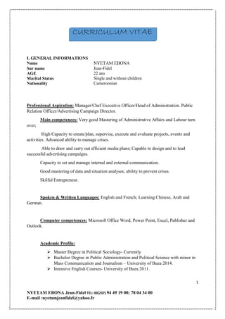 CURRICULUM VITAE | PDF