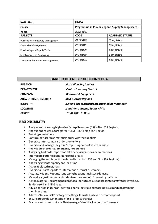 Curriculum Vitae_Miss Radebe | PDF