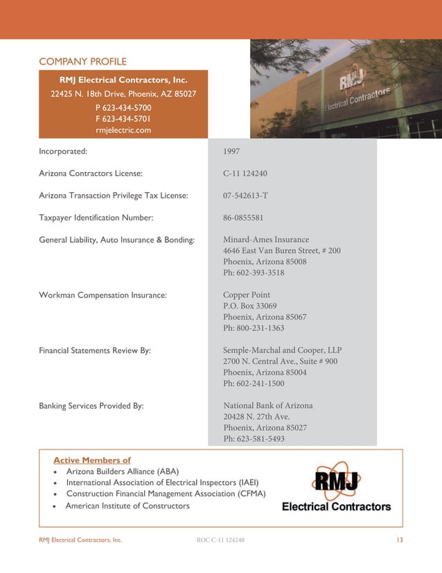 RMJElectrical 2015 Brochure | PDF | Construction Industry | Industries