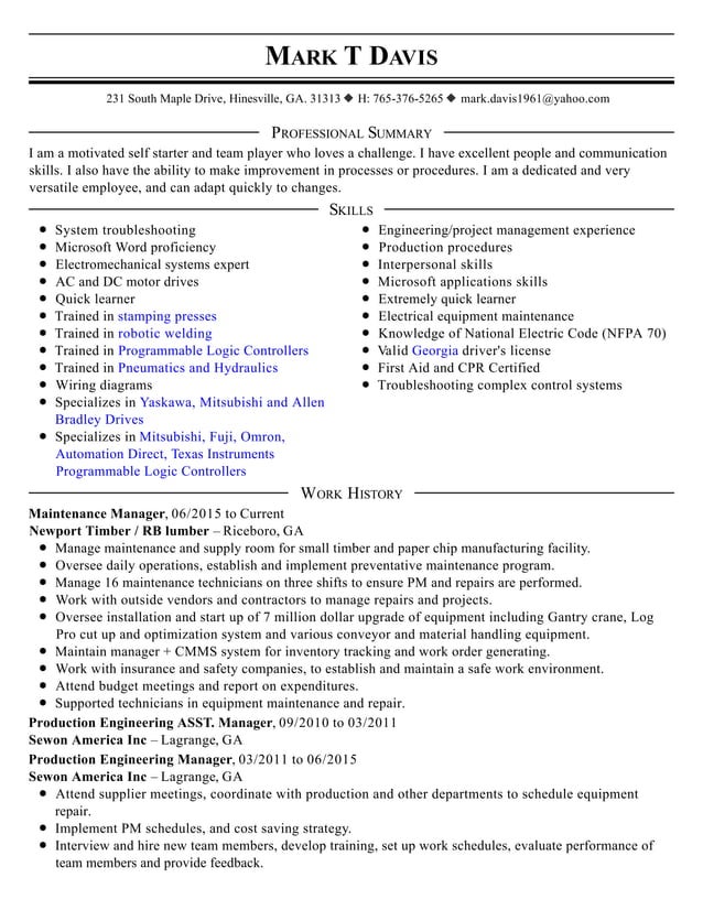 Mark T Davis Resume new2 | PDF