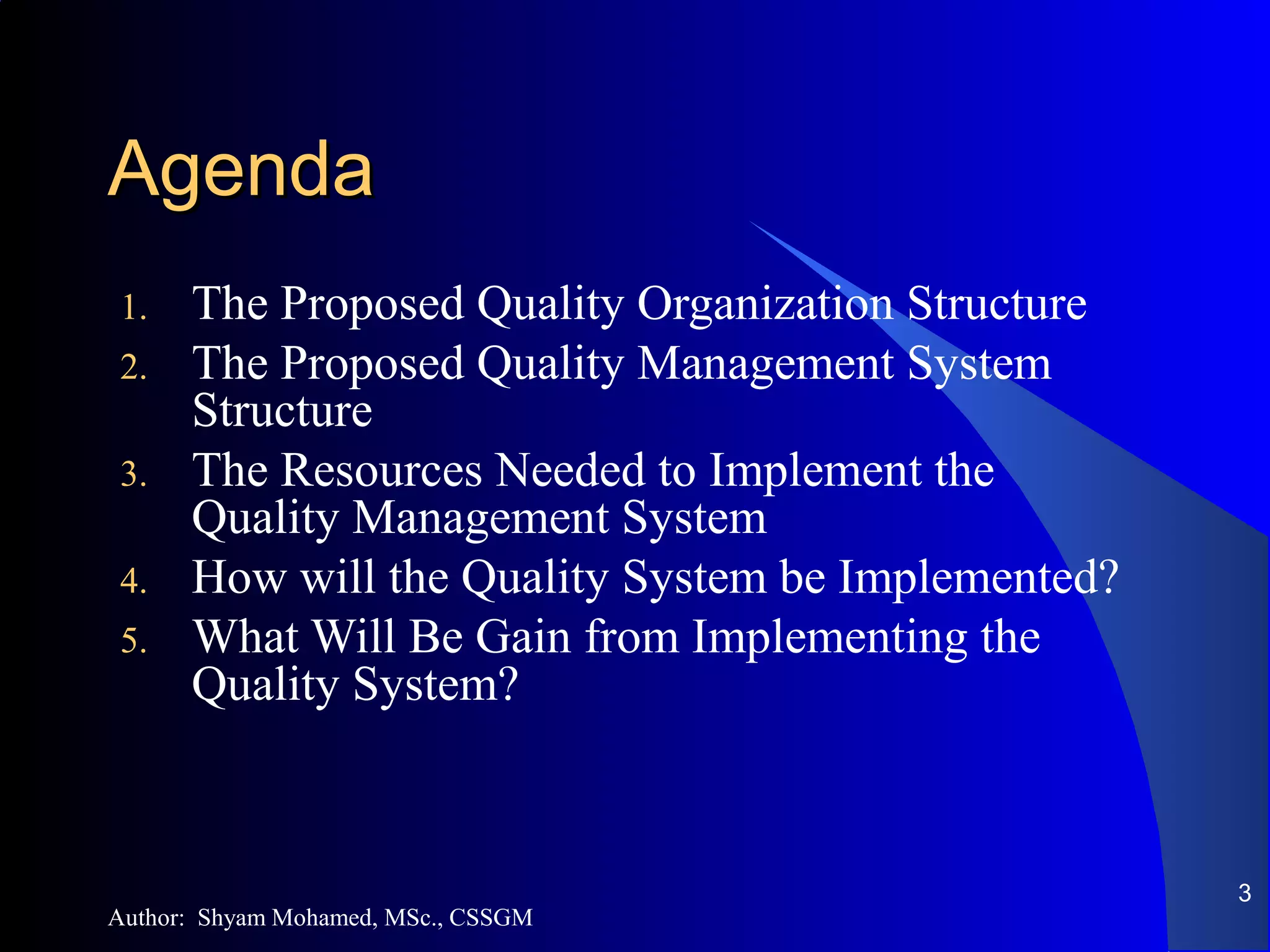 A Proposal for A Quality Management System – Based on Acquisition of ...