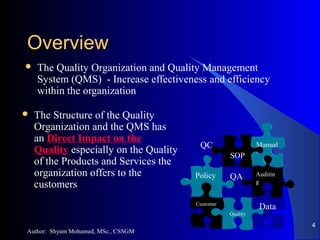 A Proposal for A Quality Management System – Based on Acquisition of ...