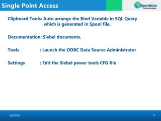 Presentation on Siebel Power Tools | PPTX