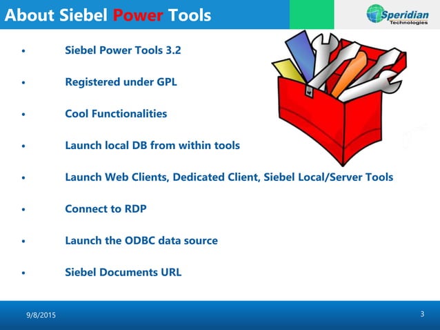 Presentation on Siebel Power Tools | PPTX
