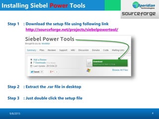 Presentation on Siebel Power Tools | PPTX