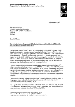 undp dr Misiska letter | PDF
