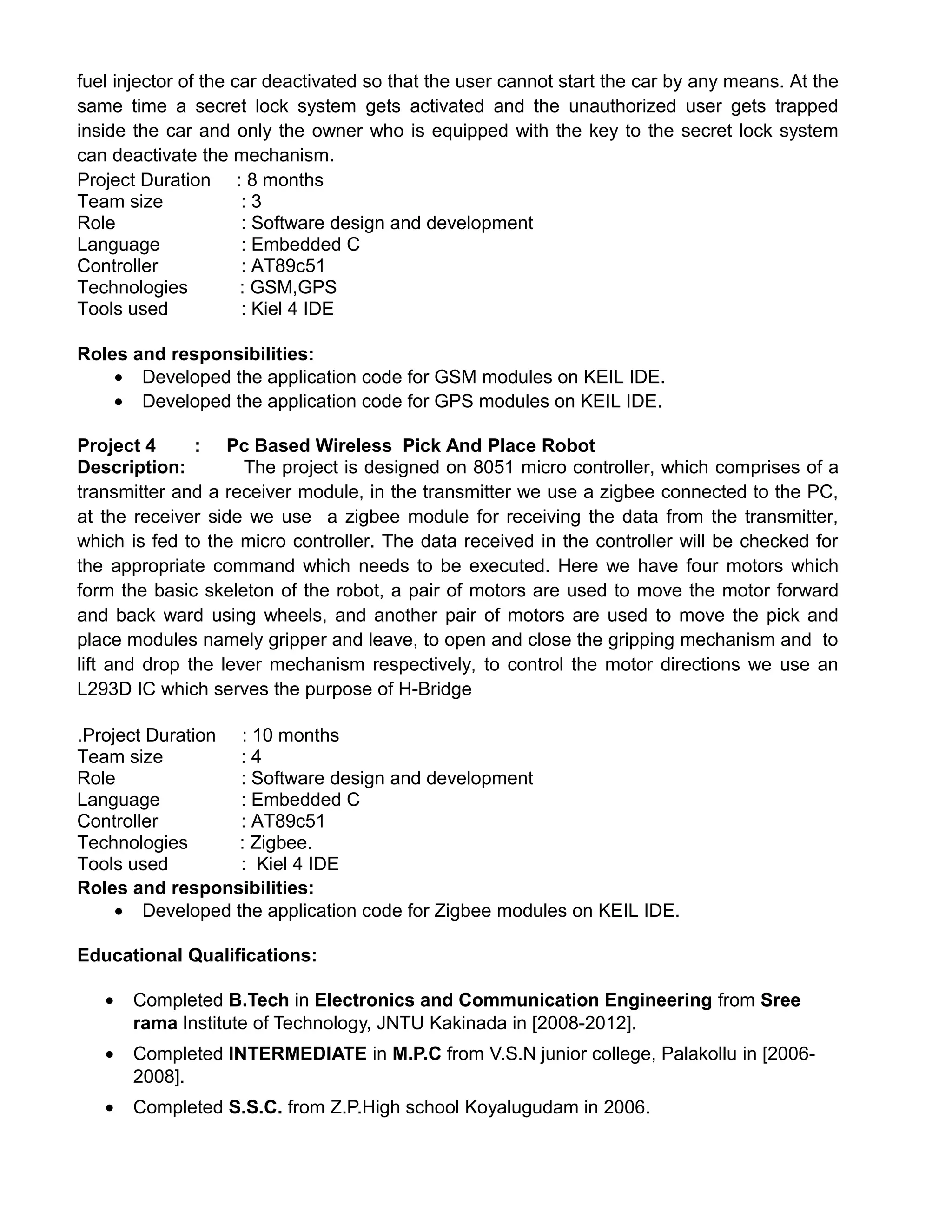 siva prasad resume | DOC