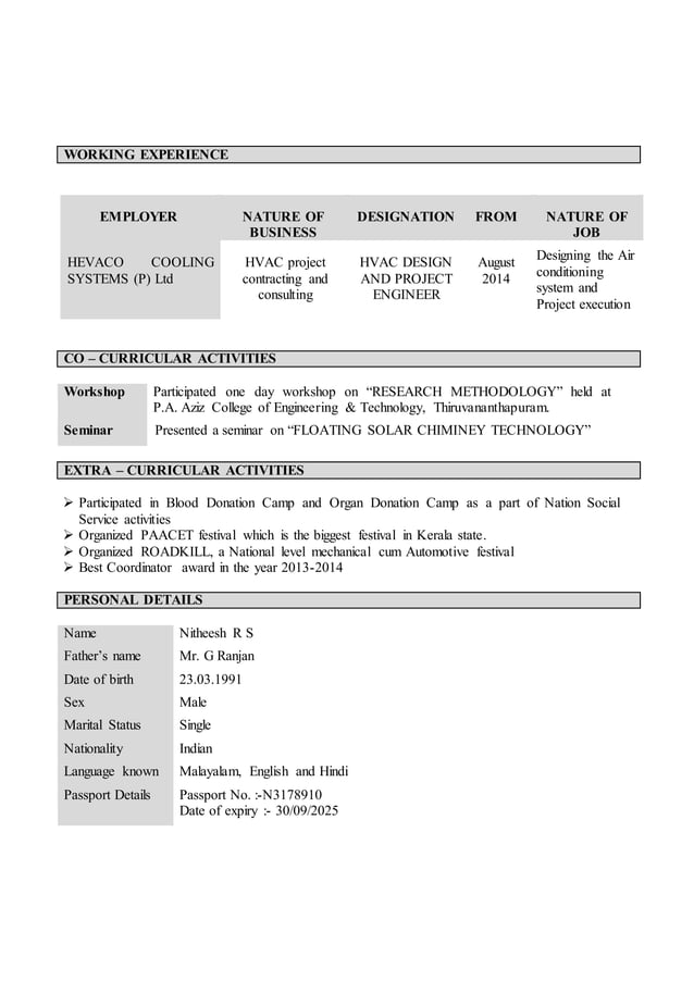 nitheesh cv dubizzle | PDF