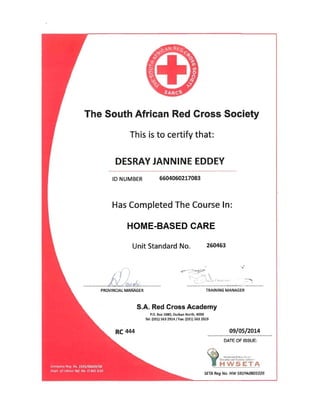 Red Cross Certificate | PDF