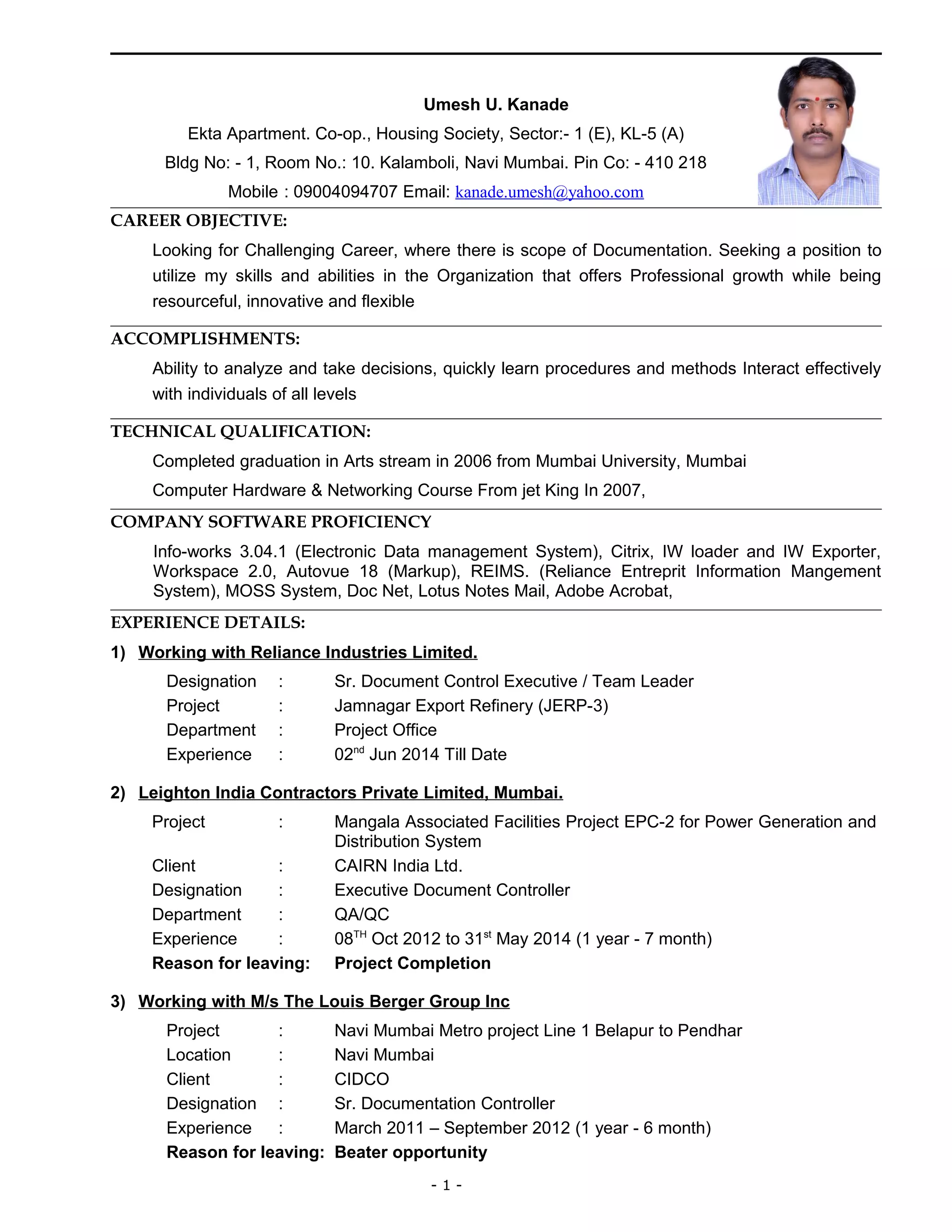 Curriculum Vitae. | DOC