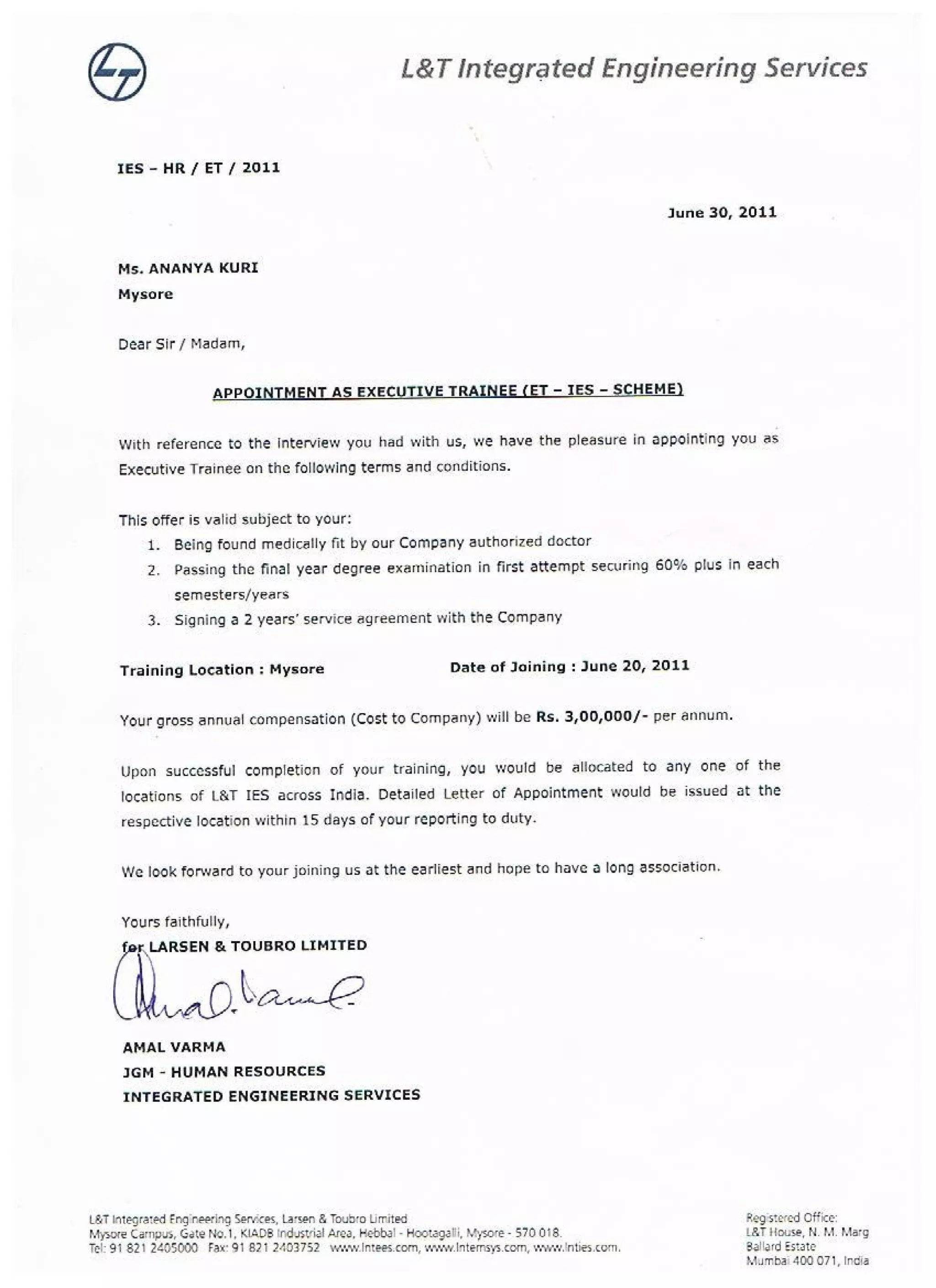 Proof of Working Experience | PDF