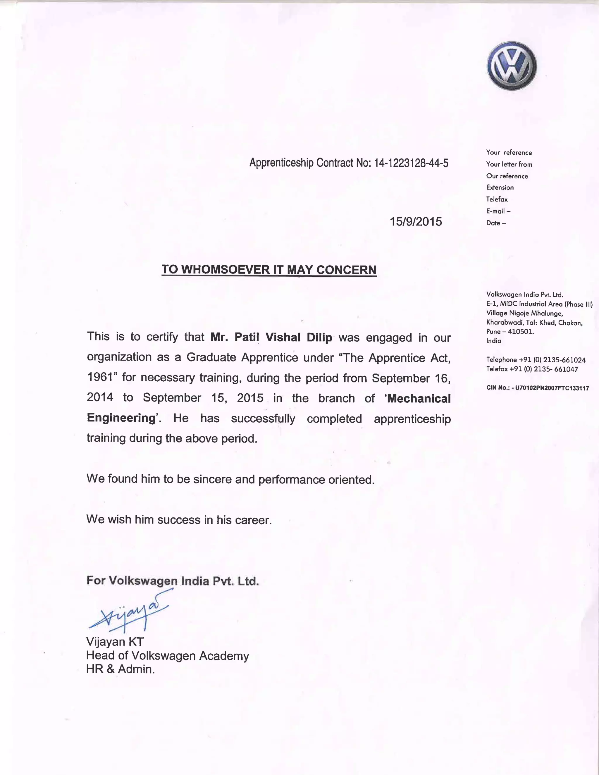 VW Experience Letter.PDF