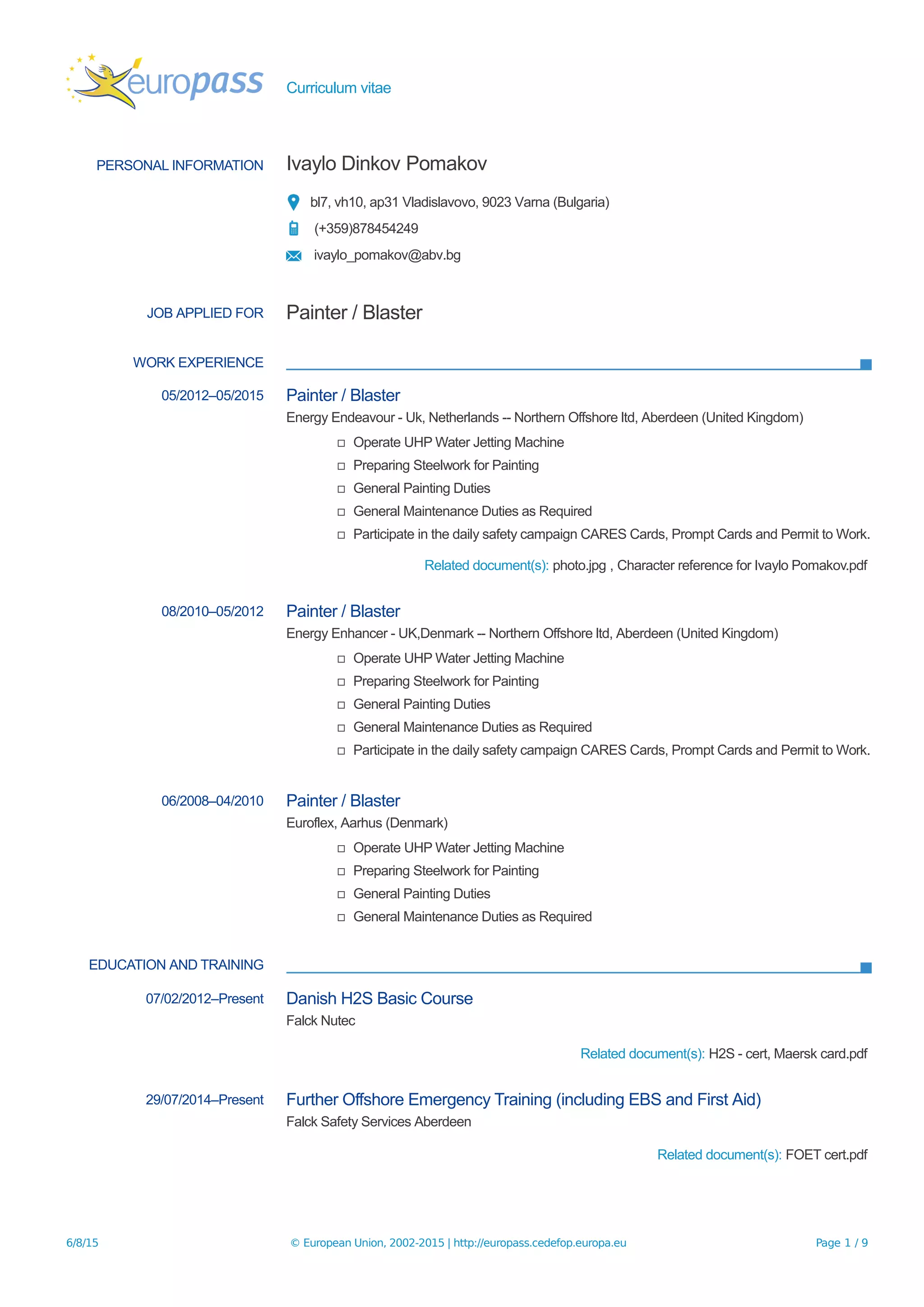 CV - Ivaylo Pomakov | PDF