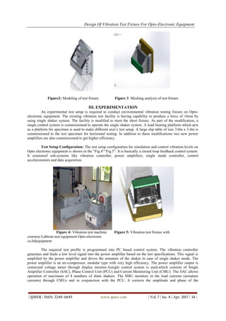 Design of Vibration Test Fixture for Opto-Electronic Equipment | PDF