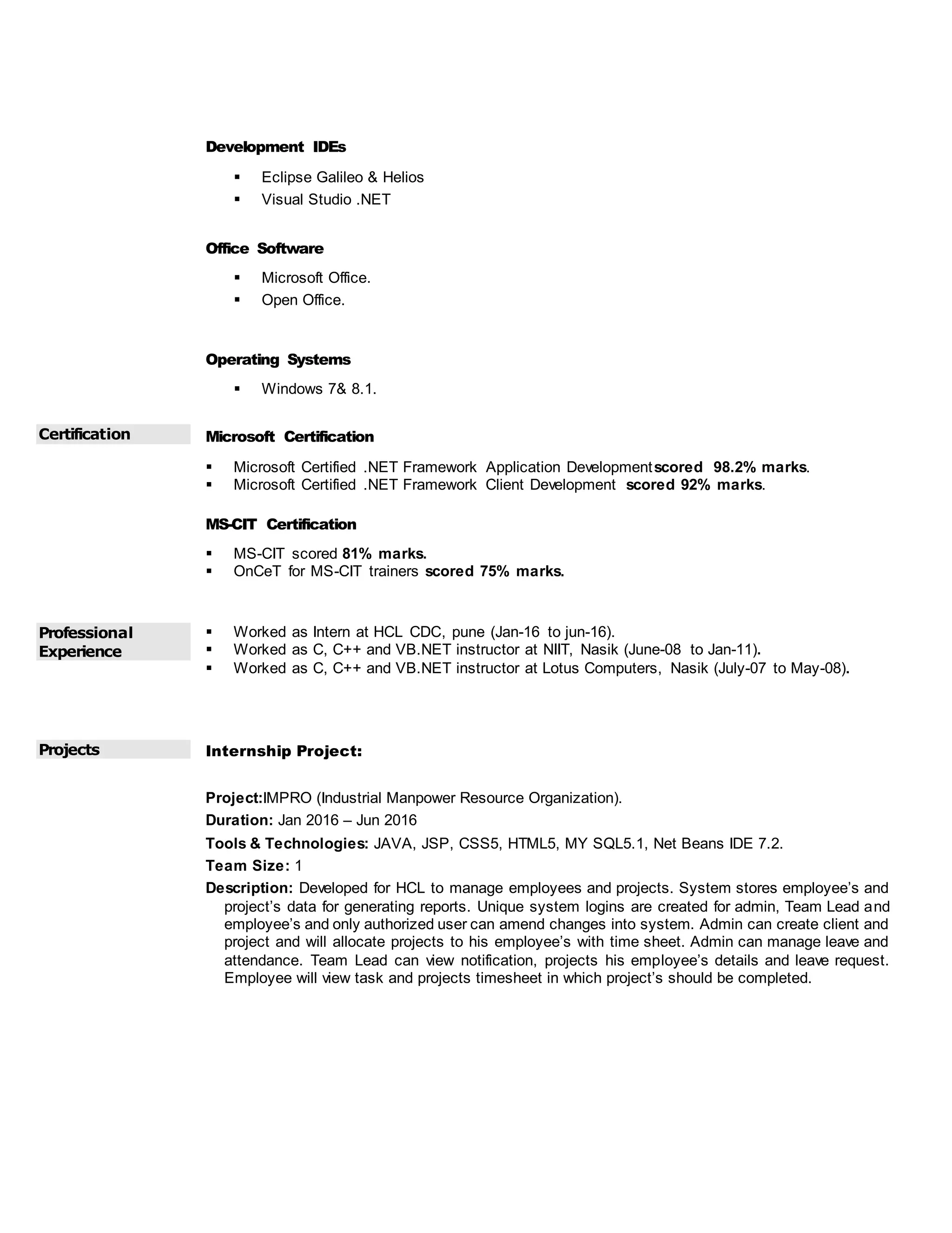 Resume Anamika Upadhyay Java Devloper Pdf 