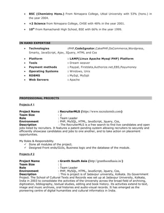 susanta_resume | PDF