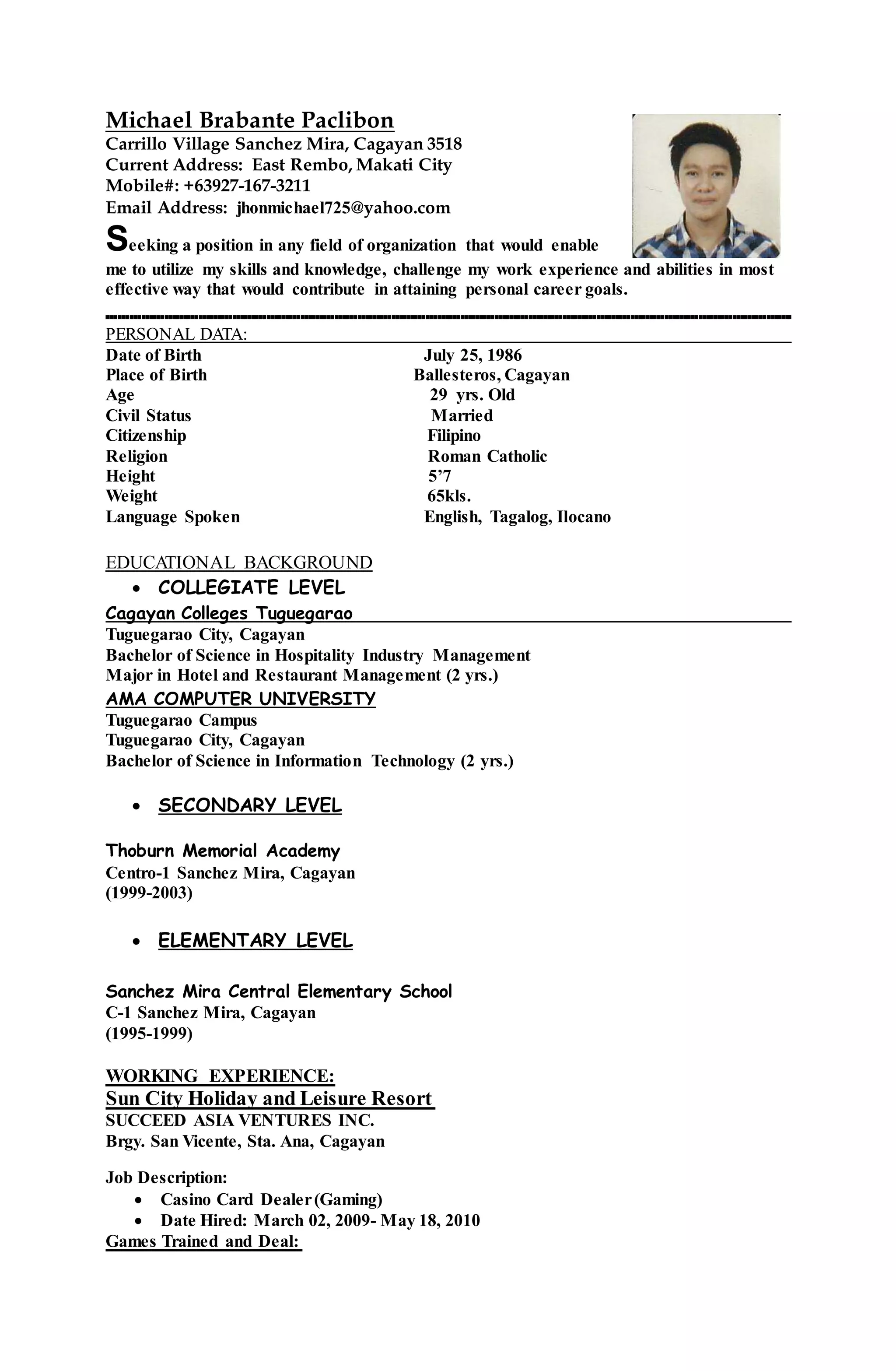 Mikel resume-1 | DOCX